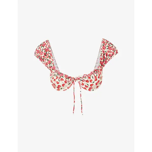 Agua Bendita Lupita Scoop-neck Bikini Top - Multicolor