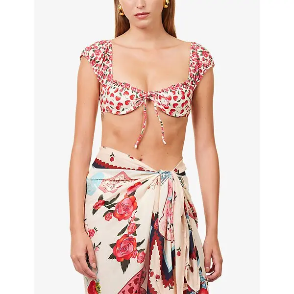 Agua Bendita Lupita Scoop-neck Bikini Top