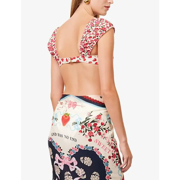 Agua Bendita Lupita Scoop-neck Bikini Top
