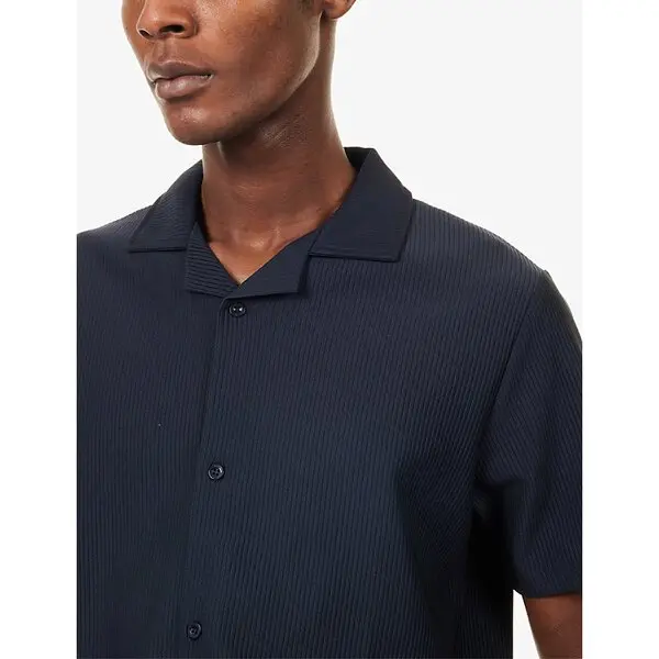 ARNE Revere-collar Pleated Woven Shirt