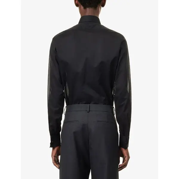 TOM FORD Slim-fit Cotton-voile Evening Shirt - Black