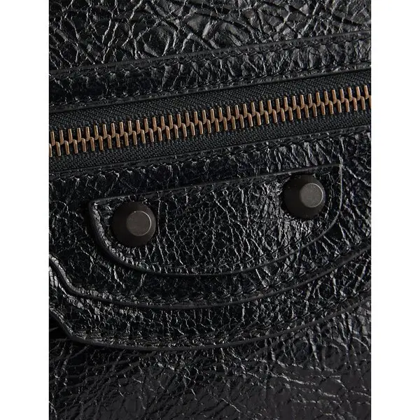 Balenciaga Le City Leather Clutch Bag - Black