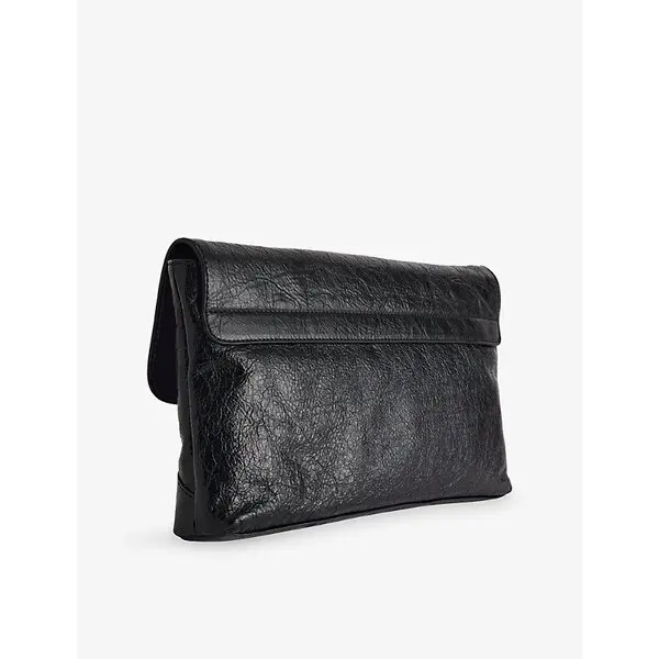 Balenciaga Le City Leather Clutch Bag - Black