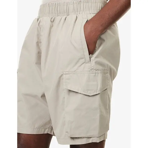 ARNE Parachute Cargo Cotton-blend Shorts - Stone