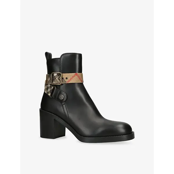 Burberry Huntley 70 Leather Heeled Ankle Boots