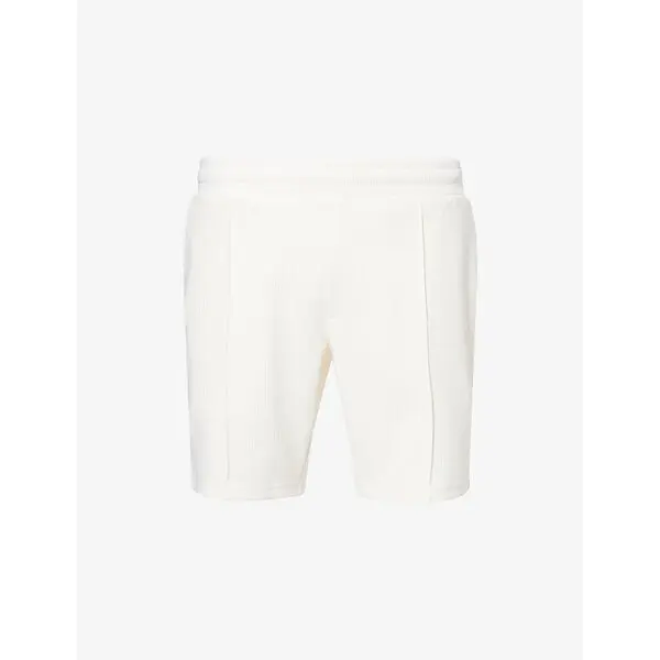 ARNE Pleated Straight-leg Woven Shorts - Ecru