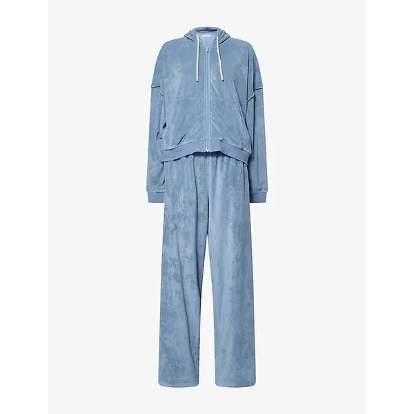 TREATS Zip-up Terry Towelling Cotton-blend Tracksuit Set