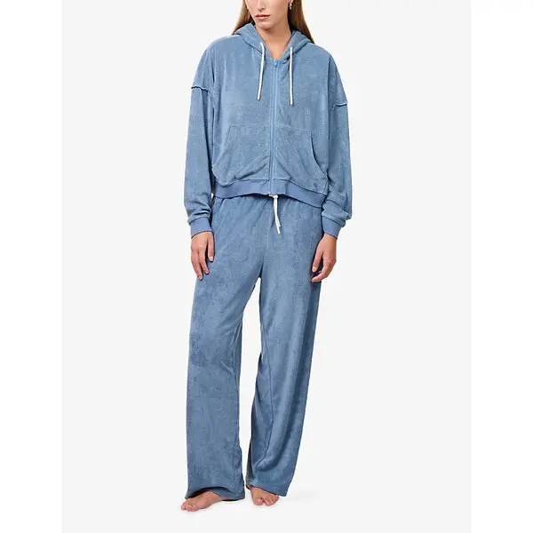 TREATS Zip-up Terry Towelling Cotton-blend Tracksuit Set