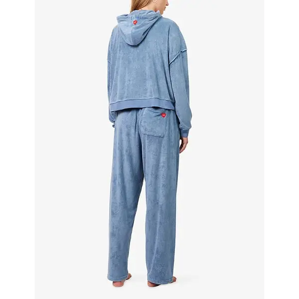 TREATS Zip-up Terry Towelling Cotton-blend Tracksuit Set