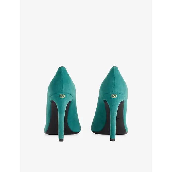 Valentino Garavani Révélé 105 Suede Pumps - Teal
