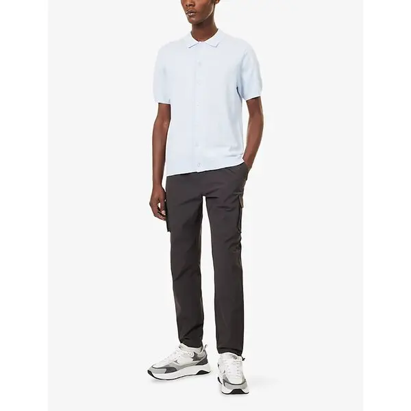 ARNE Short-sleeve Knitted Cotton Shirt