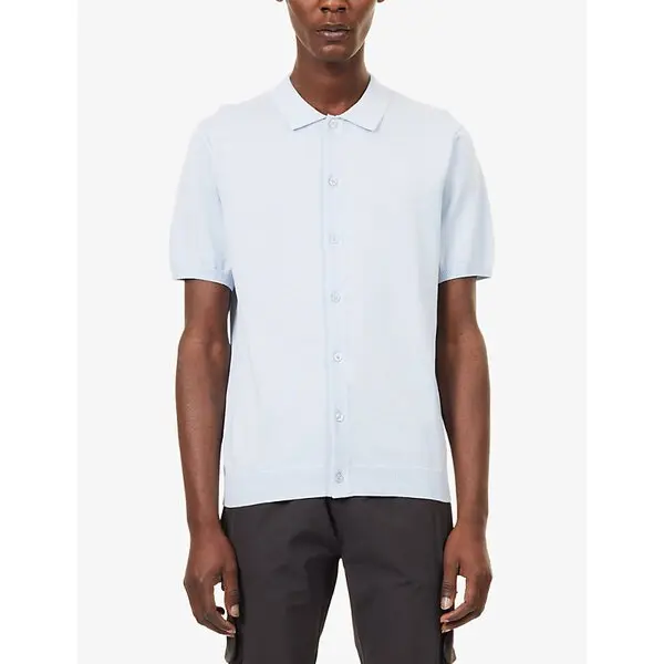 ARNE Short-sleeve Knitted Cotton Shirt