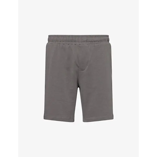 ARNE Relaxed-fit Straight-leg Cotton-jersey Shorts - Grey