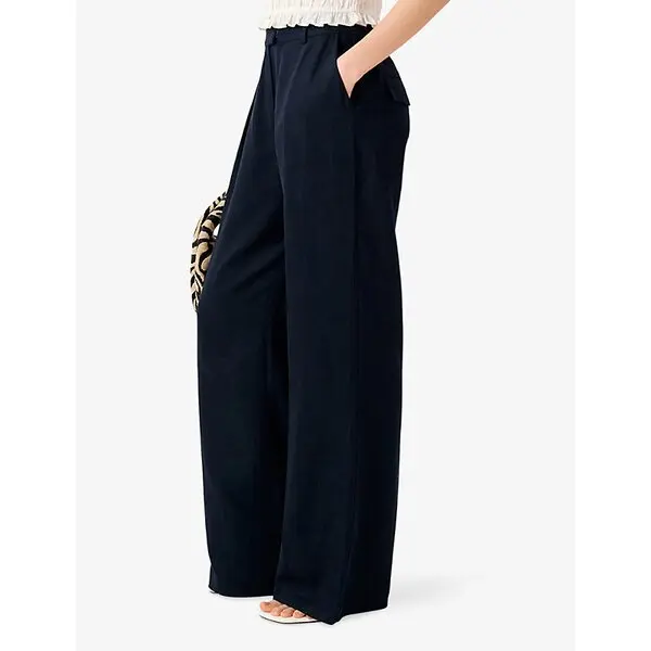 OMNES Pearl Wide-leg Linen-blend Trousers