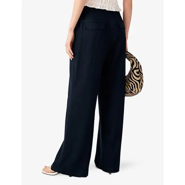 OMNES Pearl Wide-leg Linen-blend Trousers