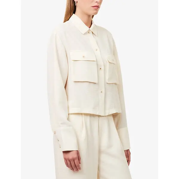 THE COUTURE CLUB Patch-pocket Linen Shirt