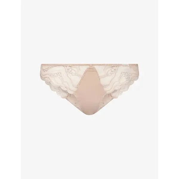Calvin Klein Sensual Stretch Lace Thong - Cedar