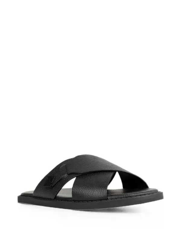 Fendi Ff Logo Crossover Strap Sandals
