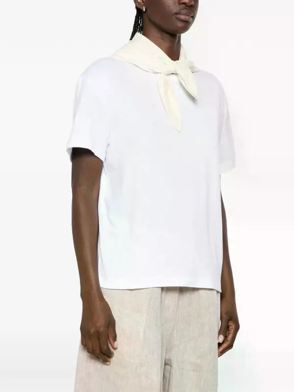 TOTEME Scarf-detail T-shirt - White