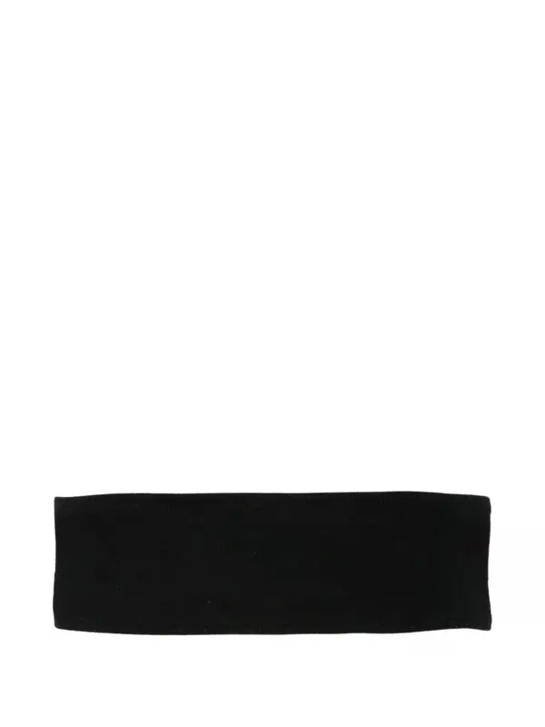 TOTEME Pointelle Monogram Headband - Black