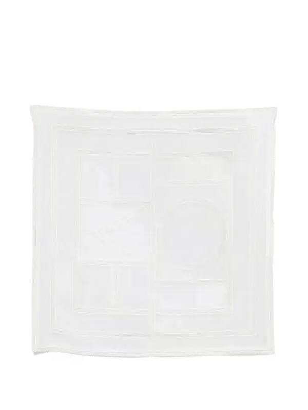 TOTEME Monogram Crochet Scarf - White