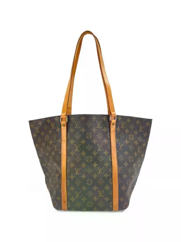 LOUIS VUITTON 1997 Monogram Sac Shopping Tote Bag - Brown