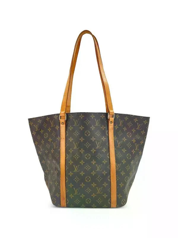 LOUIS VUITTON 1997 Monogram Sac Shopping Tote Bag - Brown