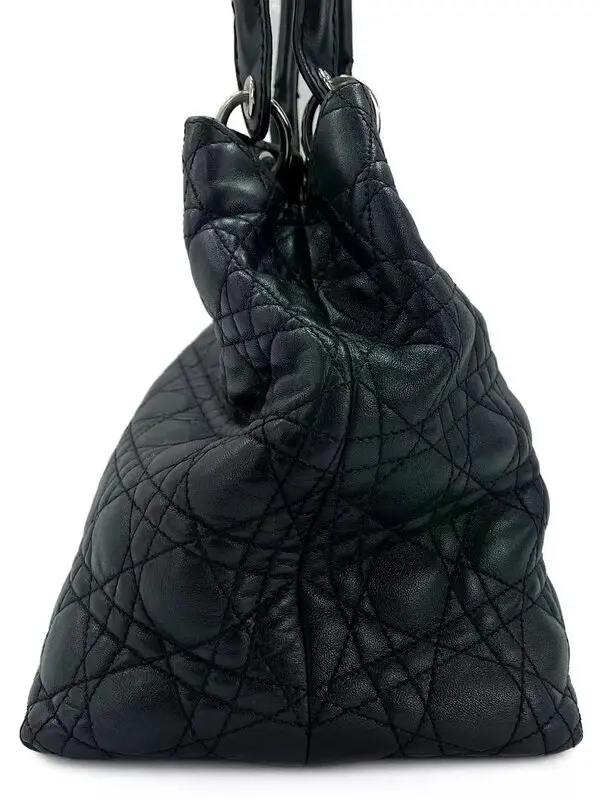 Dior 2010s Cannage Hand Bag - Black