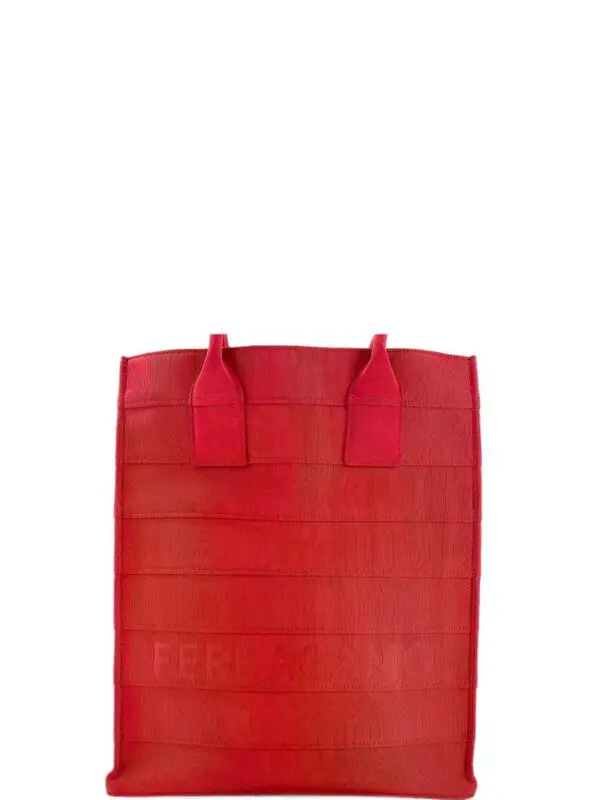FERRAGAMO 2000s Ribbed Tote Bag