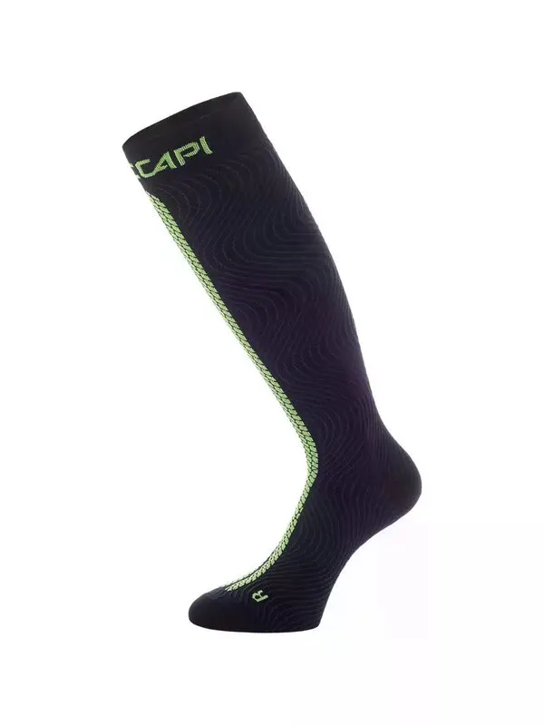 ACCAPI Energy Wave Logo-print Panelled Socks - Black