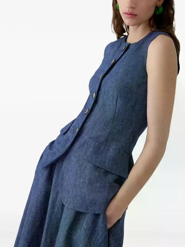 Carolina Herrera Buttoned Peplum Top