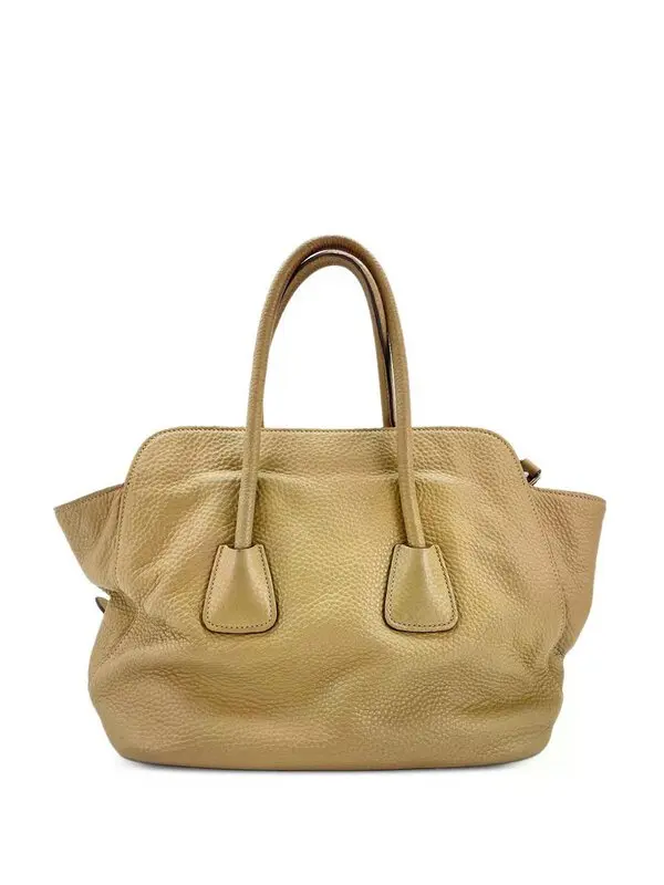 Prada 2000s Pebbled Tote Bag - Neutrals