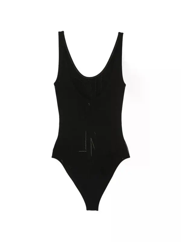 TOTEME Monogram Pointelle-knit Swimsuit