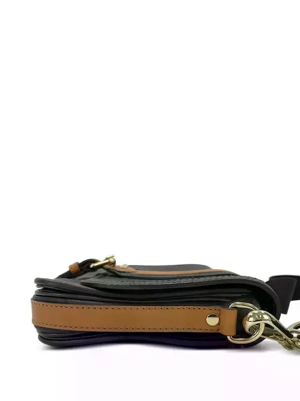 Burberry Striped Buckled Shoulder Bag