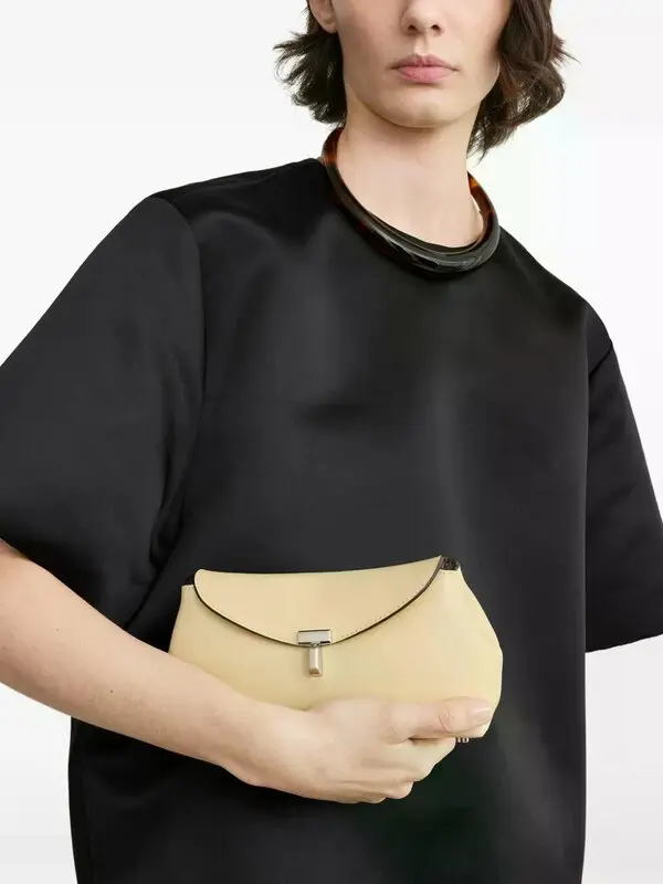 TOTEME Mini Leather Clutch Bag - Neutrals