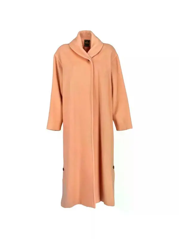 Fendi Shawl-collar Buttoned Coat - Orange