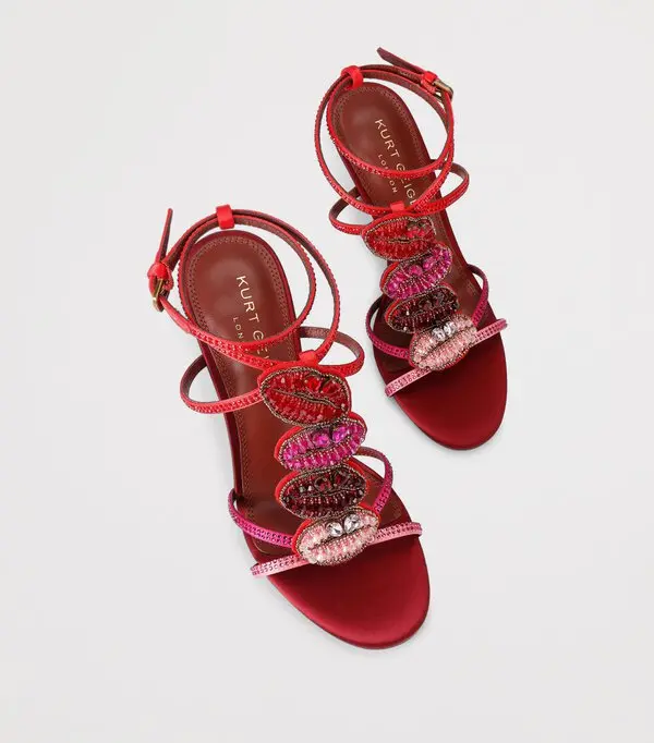 Kurt Geiger Kurt Kiss Embellished Strappy High Heel Sandals - Pink