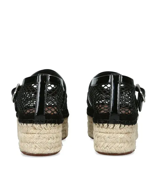 Alaïa Patent Leather Mesh Espadrilles