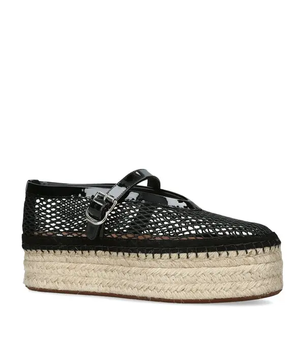Alaïa Patent Leather Mesh Espadrilles