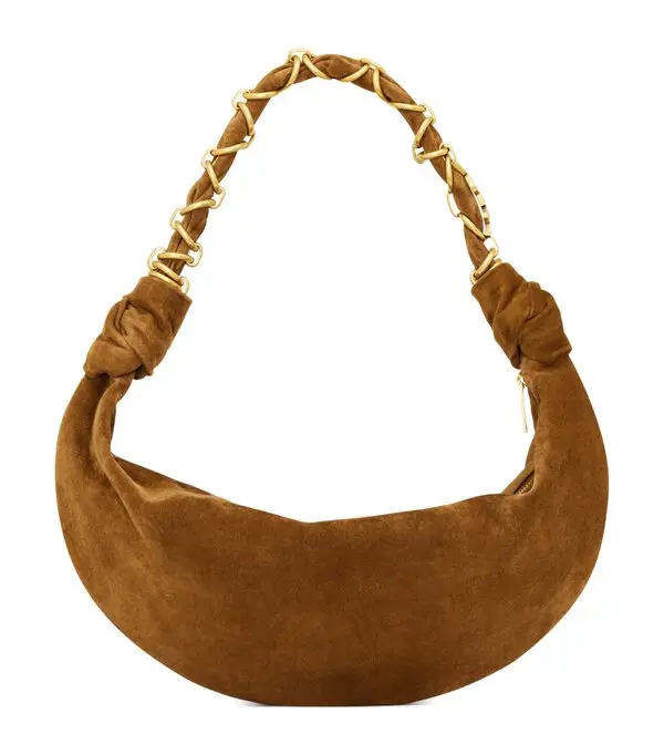 Saint Laurent Small Suede Amalia Shoulder Bag - Beige