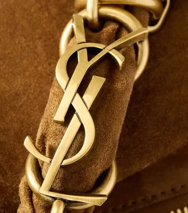 Saint Laurent Small Suede Amalia Shoulder Bag - Beige
