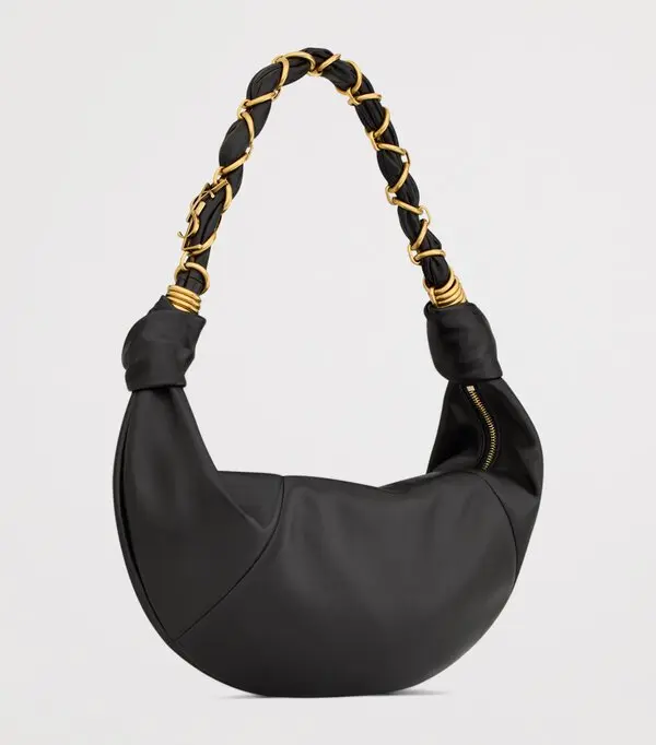 Saint Laurent Small Leather Amalia Shoulder Bag - Black