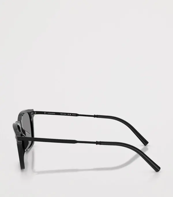 Oliver Spencer R-19 Square Frame Sunglasses - Black