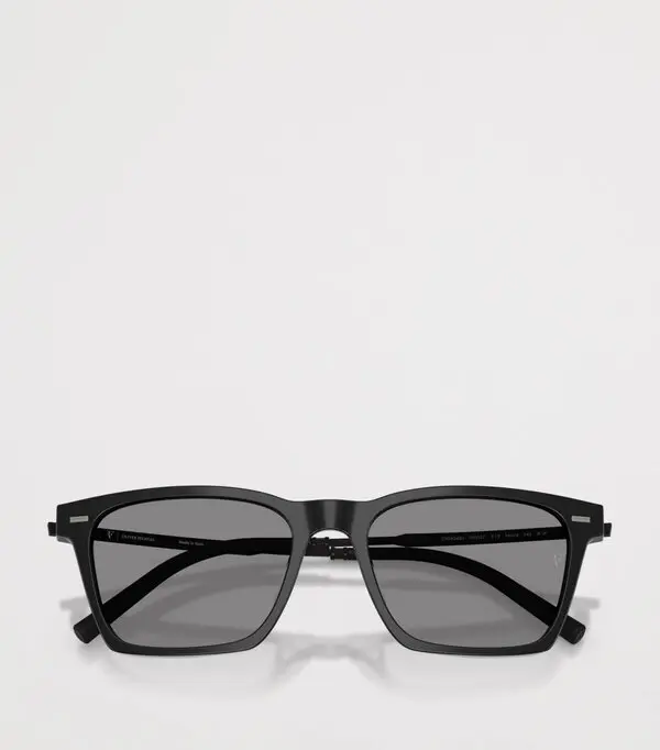 Oliver Spencer R-19 Square Frame Sunglasses - Black