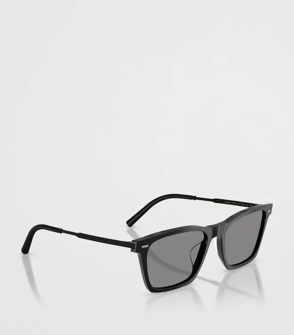 Oliver Spencer R-19 Square Frame Sunglasses - Black