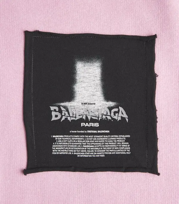 Balenciaga Cotton Zip Up Hoodie With Patches