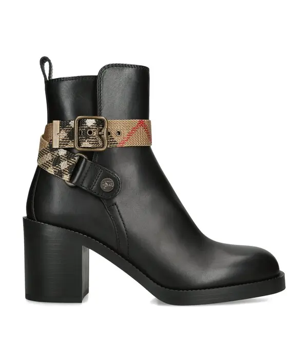 Burberry Leather Huntley Ankle Boots 70 - Black