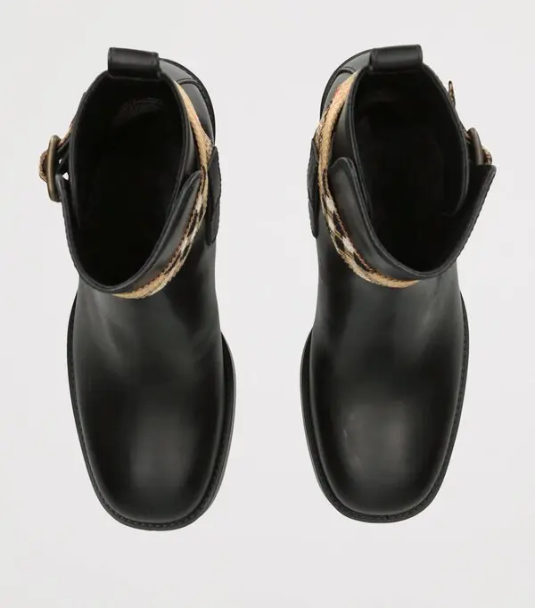 Burberry Leather Huntley Ankle Boots 70
