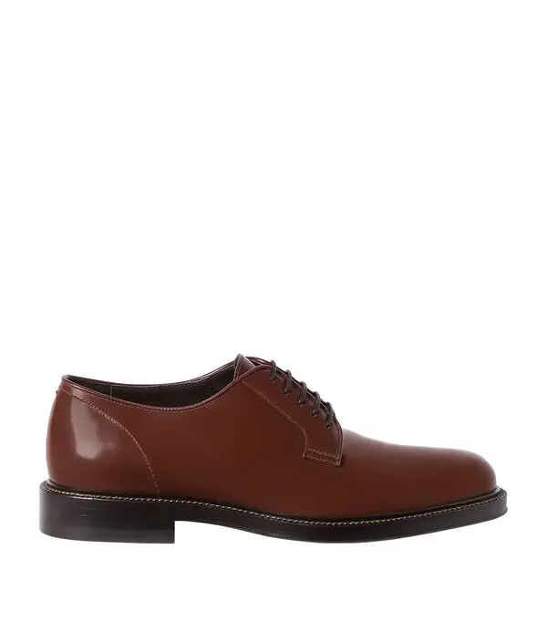 Brunello Cucinelli Leather Derby Shoes - Brown