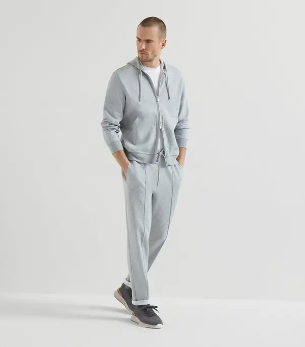 Brunello Cucinelli Chiné-knit T-sole Sneakers